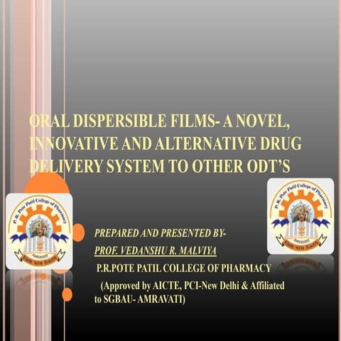 Oral dipsersible film | PPTX