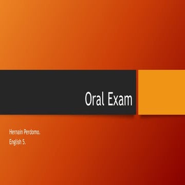 Oral exam | PPT