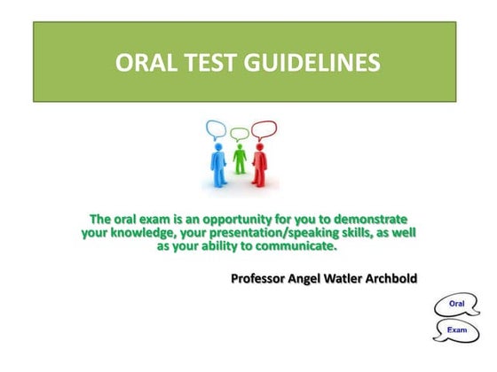 Oral skilss exercise | PPTX