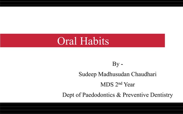 Thumb Sucking | PPTX