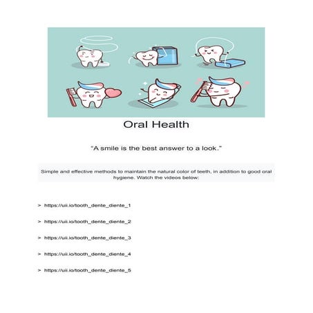 Oral Health and Hygiene | PDF