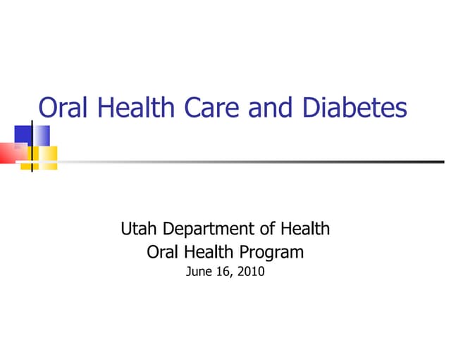 Diabetes and oral health | PPTX