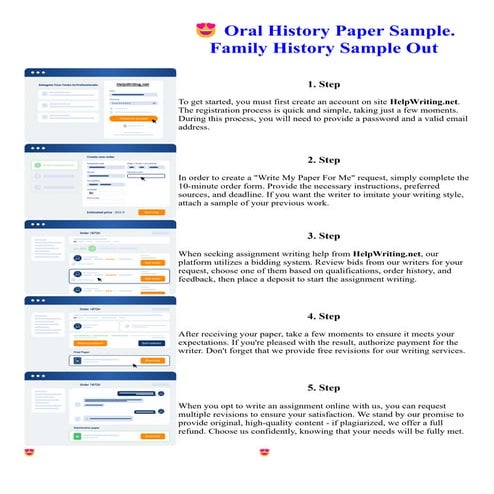 Oral History Paper Sample. Family History Sample Out | PDF