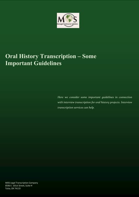 General Transcription Services and its types | PDF