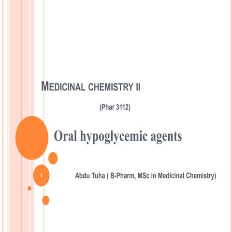 Oral Hypoglycaemic Agents (OHA): MOA and Drugs.pptx
