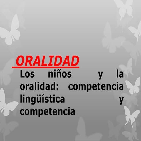 Oralidad | PPTX