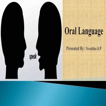 oral language | PPTX
