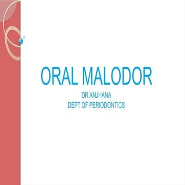 oral malodor -DR Anjhana ,dept of periodontics.pptx