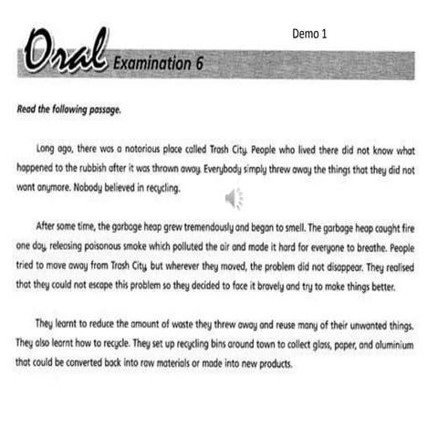 Oral practice 6 (reading) | PPTX