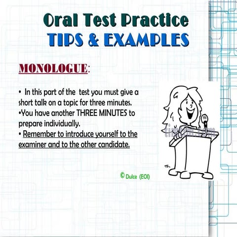 Oral practice tips & examples | ODP | Programming Languages | Computing