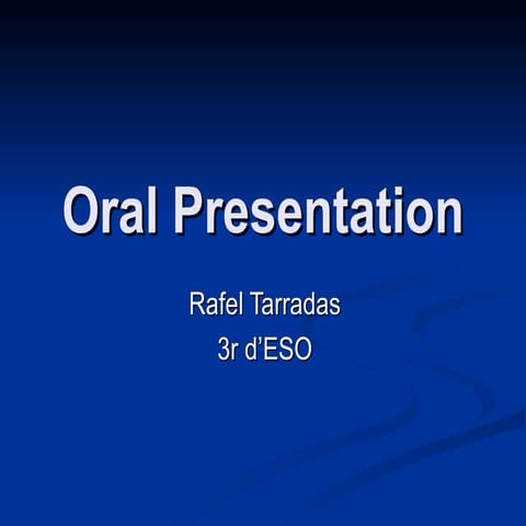 Oral Presentation | PPT