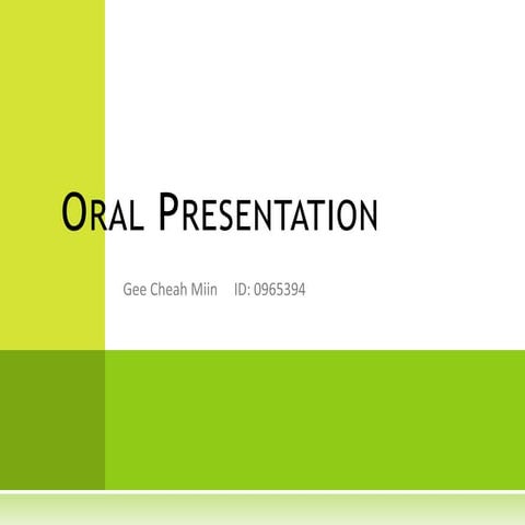 Oral presentation | PPTX