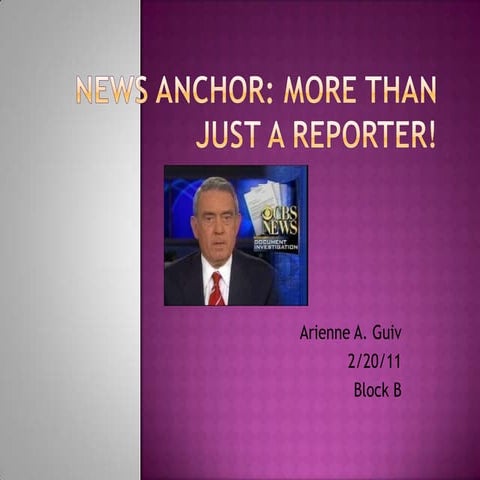 Skills Needed in the News Anchor Profession | PPTX