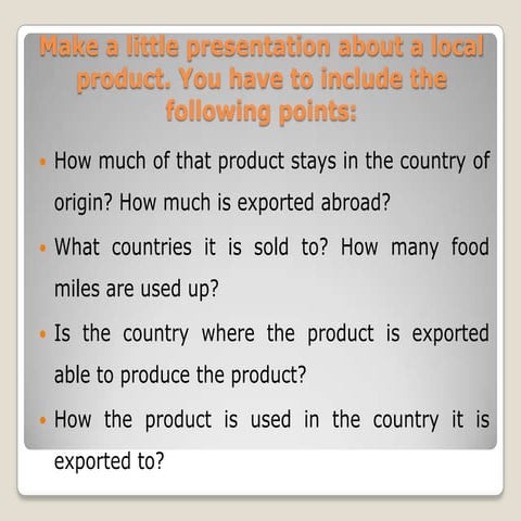 Local products oral presentation | PPTX
