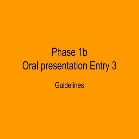 Oral presentation E3 | PPT