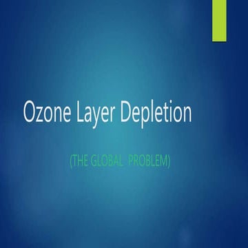 ozone layer Depletion | PPTX