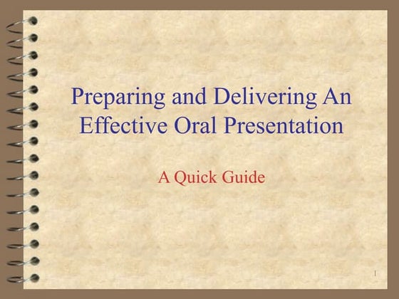 Effective Oral Presentation | PPT