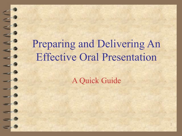 Effective Oral Presentation | PPT