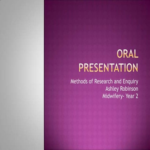 Oral presentation ppt | PPTX | Pregnancy | Reproductive Health