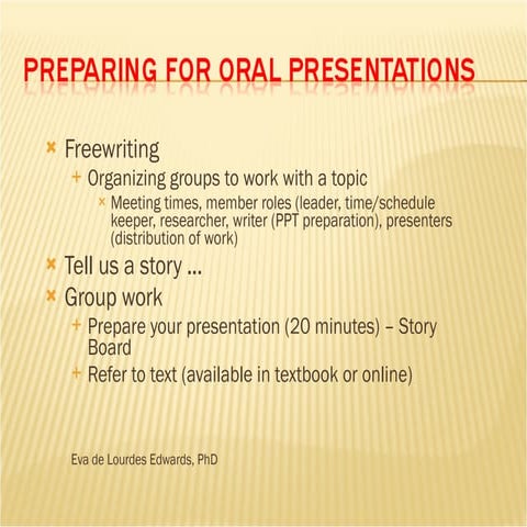 Oral Presentation | PPT