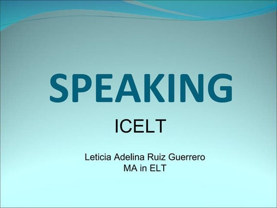 The speaking process | DOCX | Educational Assessment | Education