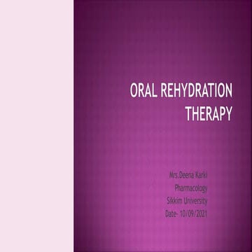 Oral rehydration therapy | PPTX