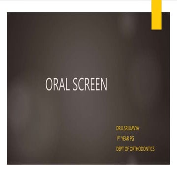 Oral screen | PPTX