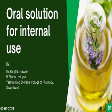 Oral herbal solution for internal use (syrup, elixirs, mixtures) | PDF