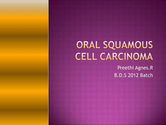 oral field cancerization - Dr Sanjana Ravindra | PPTX