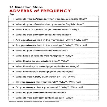 Adverbs of frequency | PDF