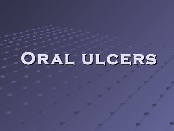 Oral ulcers | PPT