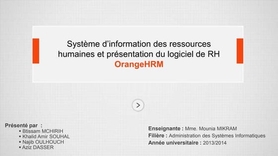 Orange hrm setup 1 presentation | PDF