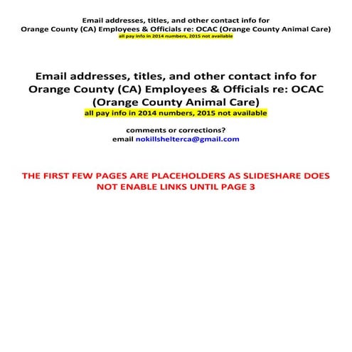 Orange County Animal Care (OCAC) CA contact info | PDF