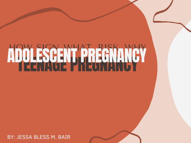 Teenage pregnancy slideshare | PPTX