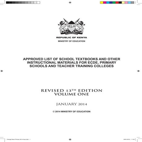 Orange book for primary schools 2014 | PDF