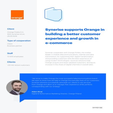 Orange & Synerise case study | PDF