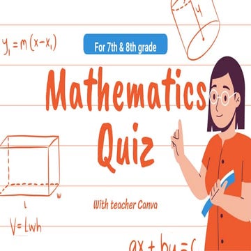 Orange Illustrative Mathematics Quiz.pptx | Free Download