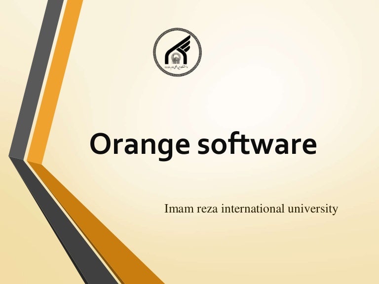 Orange software Introduction برنامج اورنج للتنقیب عن البیانات