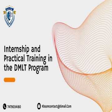 Internship and Practical Training in the DMLT Program | PDF