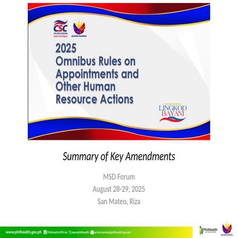 Key Points of 2025 ORAOHRA of the CSC from CSI | PPTX