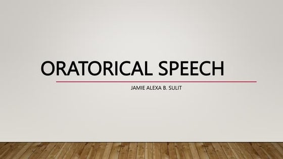 The persuasive speech | PPT