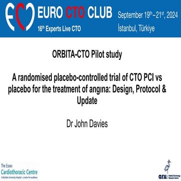 16th Experts "Live" CTO: Orbita CTO Trial (J. Davies) | PPT