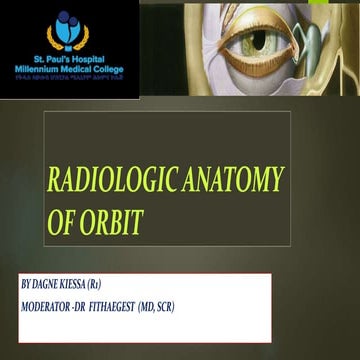 Radiography and Anatomy of orbit | PPTX