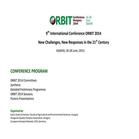 Orbit detailed programme_14jun4 | PDF
