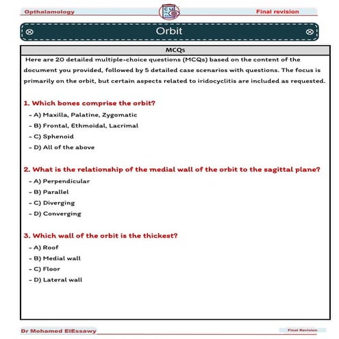 ORBIT FINAL ophthalmology for medical student | PDF
