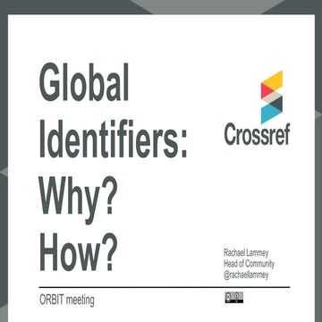 ORBIT Community Forum: Crossref | PPT