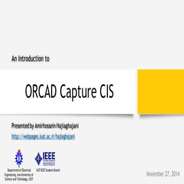 An introduction to Orcad Capture CIS tutorial | PDF