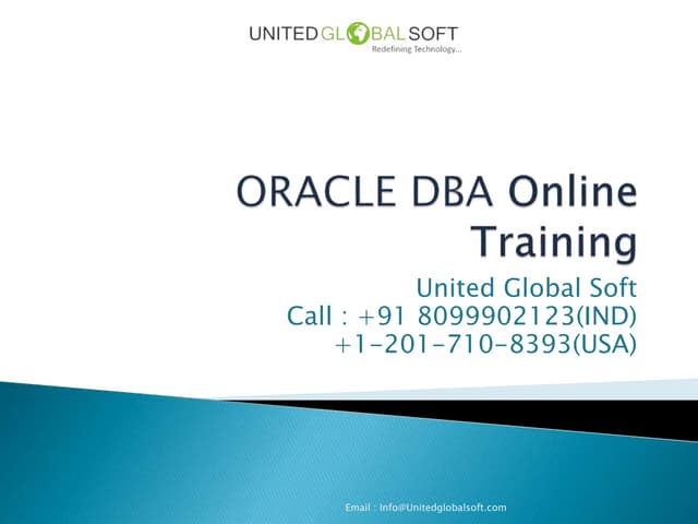 Oracle Dba Training In Hyderabad Ppt