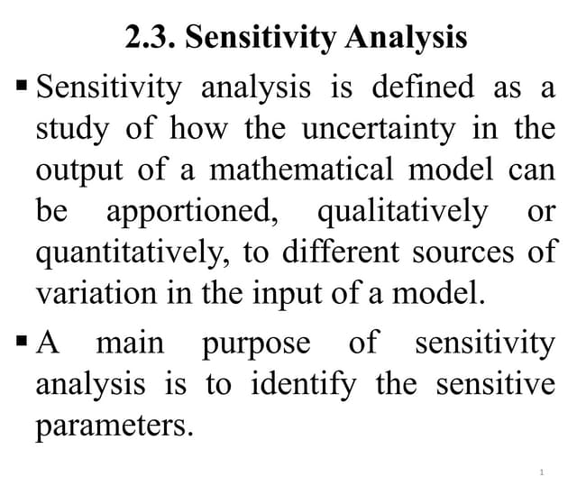 Operations Research - Sensitivity Analysis | PPTX