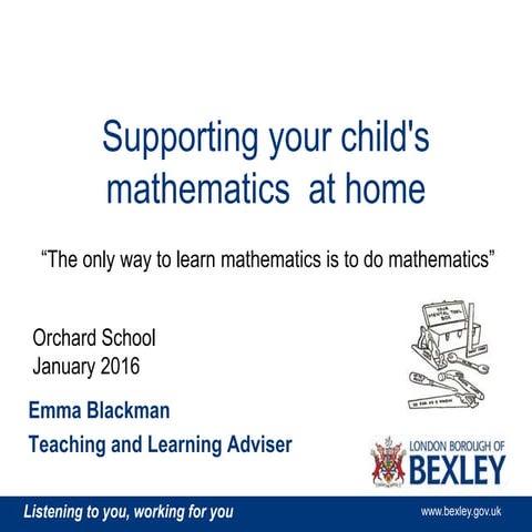 Orchard primary school fluency maths for parents | PPTX